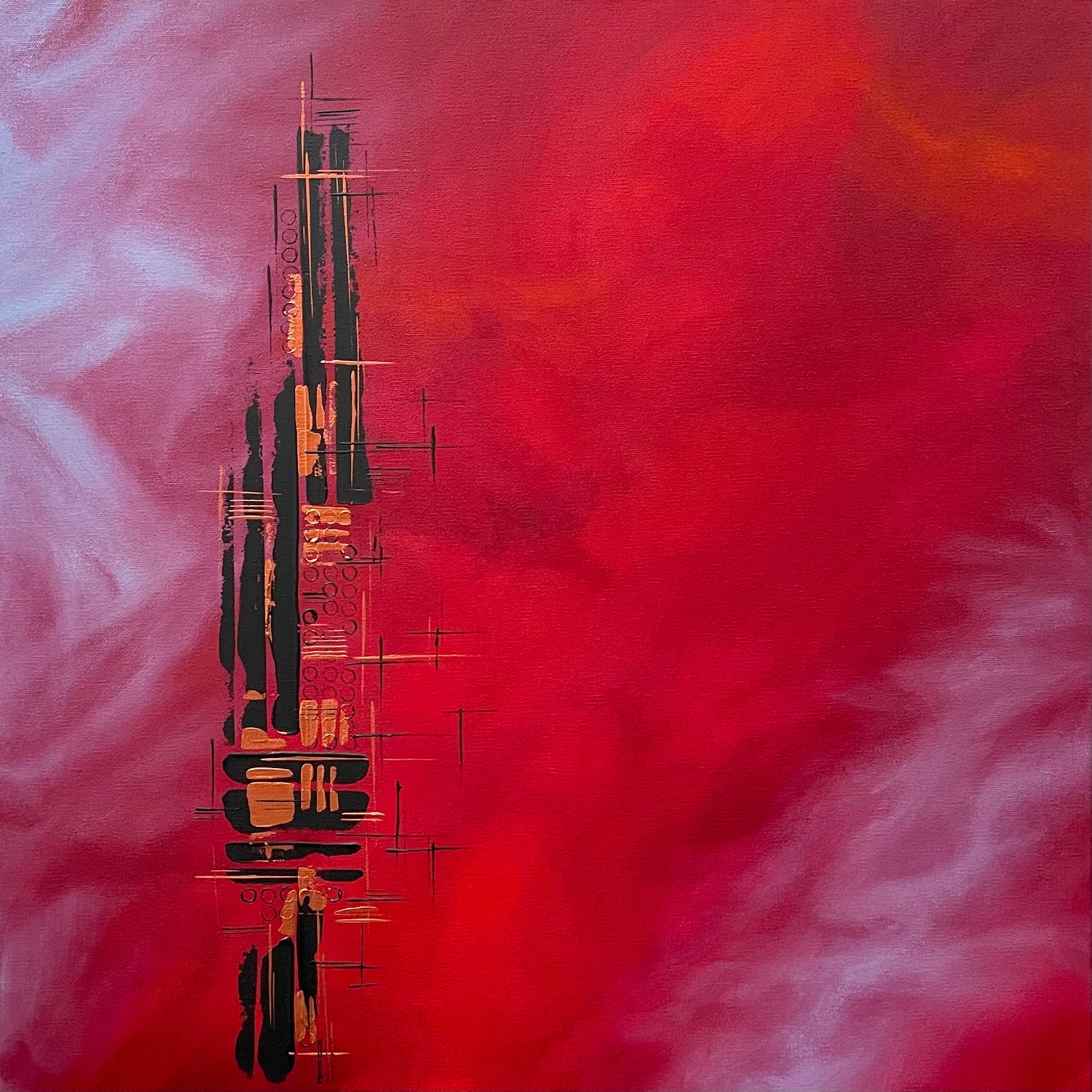Boiling Point | 24" x 24" | Original Abstract Painting – Simmerman Fine Art