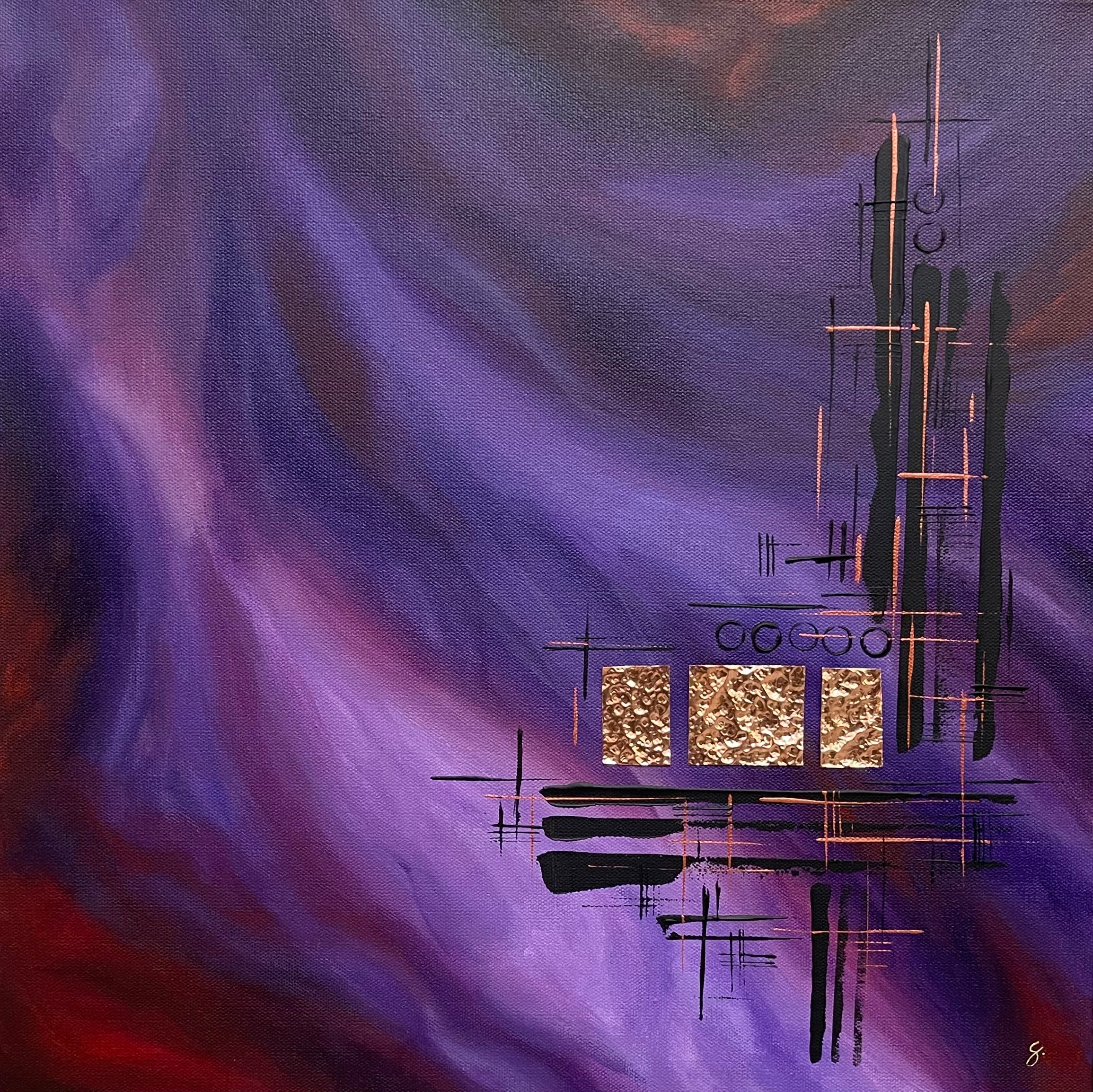 Momentary Peace | 18" x 18" Original Abstract Painting – Simmerman Fine Art